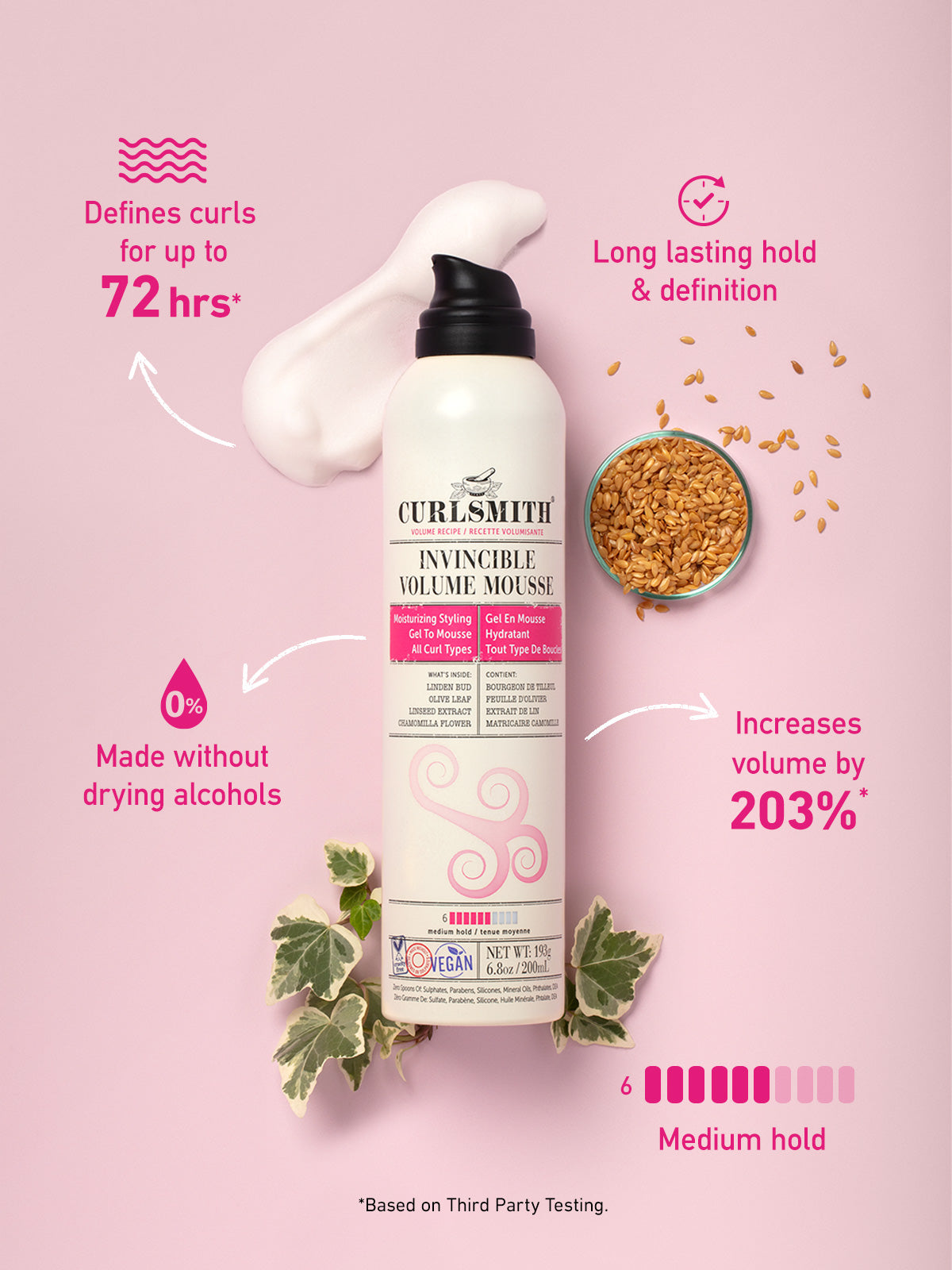 Invincible Volume Mousse - Styling Mousse for Curly & Wavy Hair